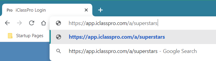 How Do I Bookmark the iClassPro Login Page? – iClassPro Support